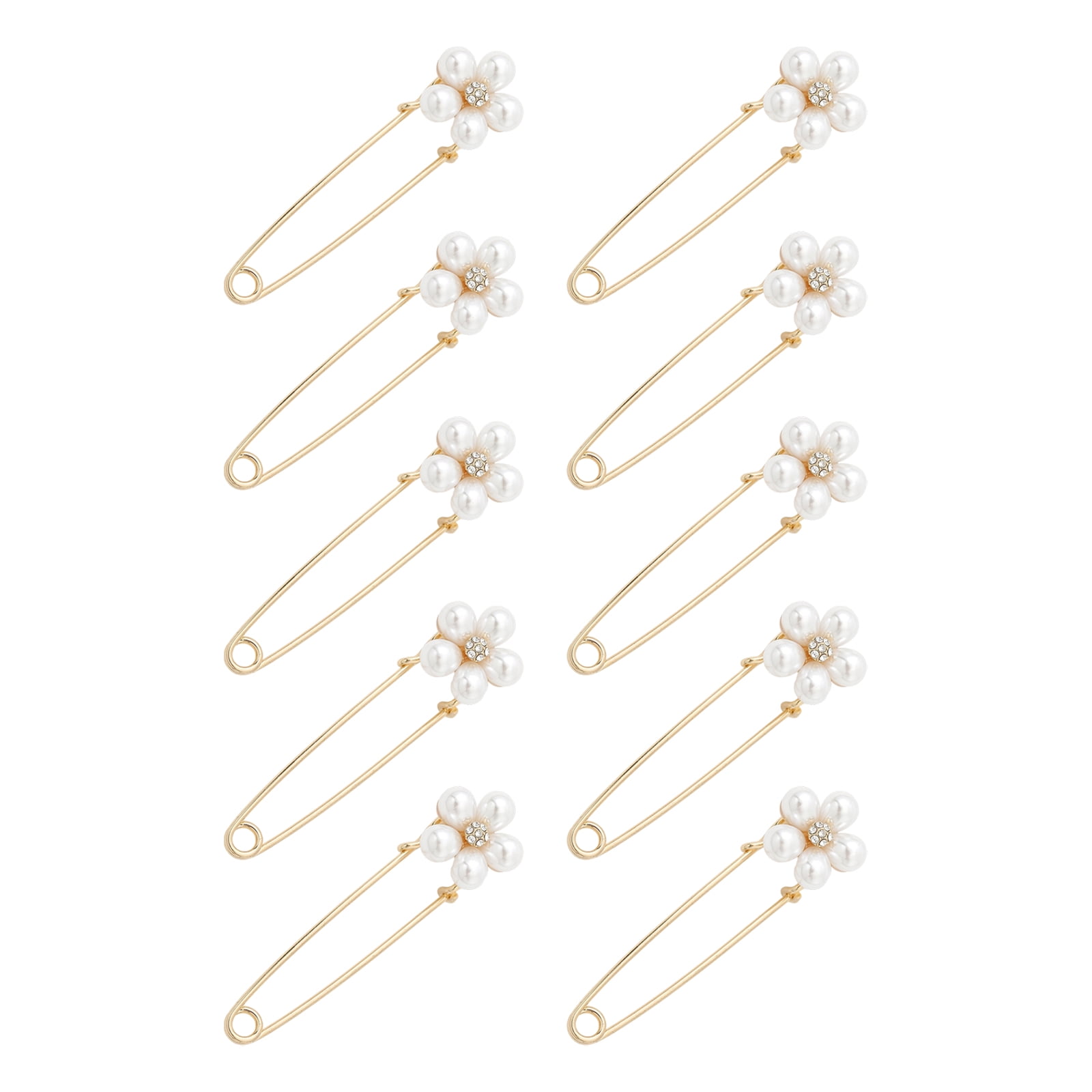 10Pcs Flower Shape Clothing Safety Pin Trousers Waist Tightener Clip ...
