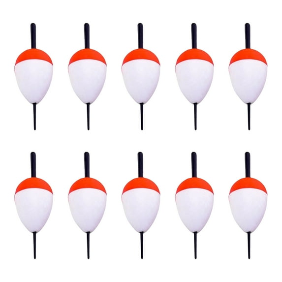 10Pcs Foam Fishing Float Bobber Hard Foam Buoys Sea Rock Fishing ...