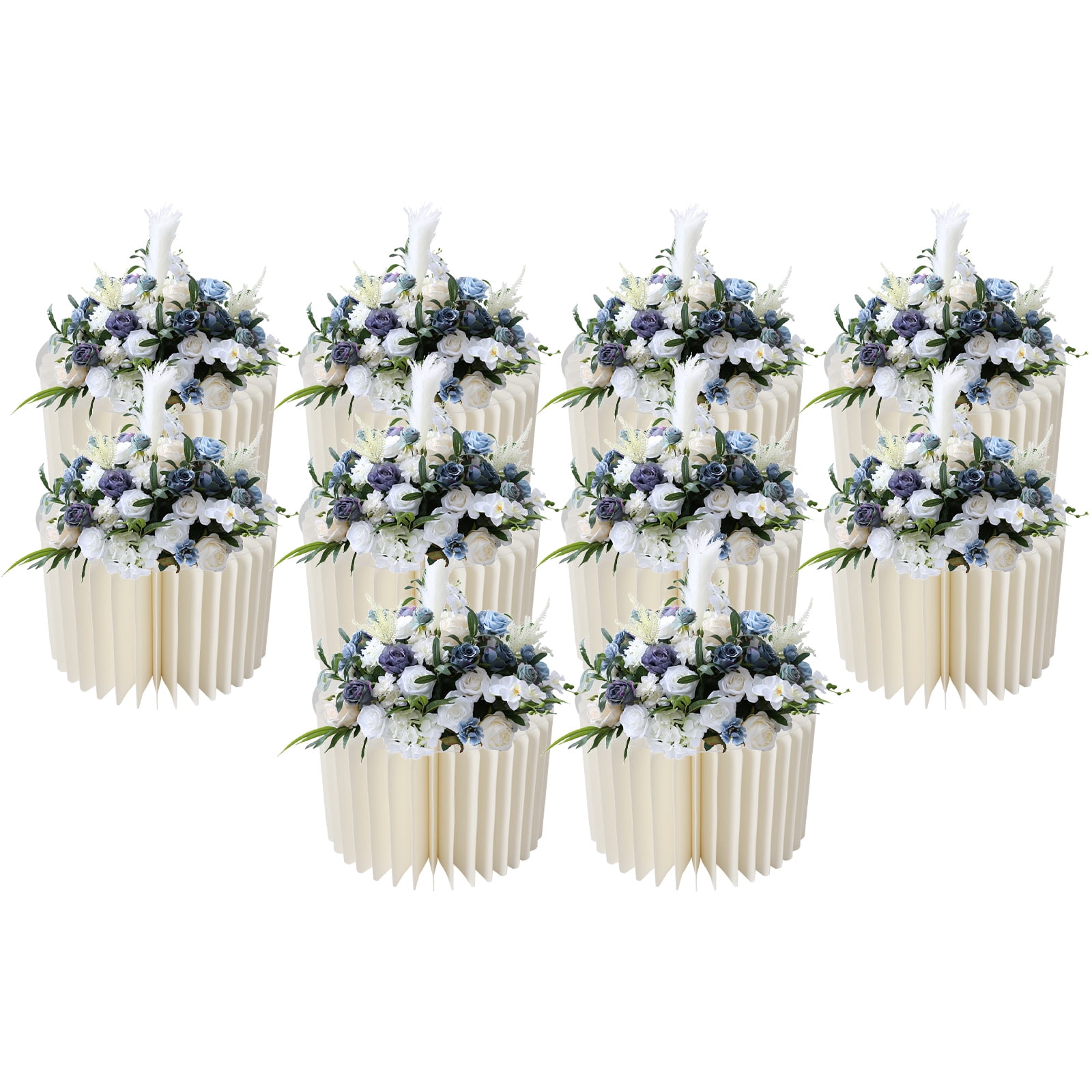 10Pcs Folding Wedding Centerpieces Cardboard Flower Stand, Portable ...