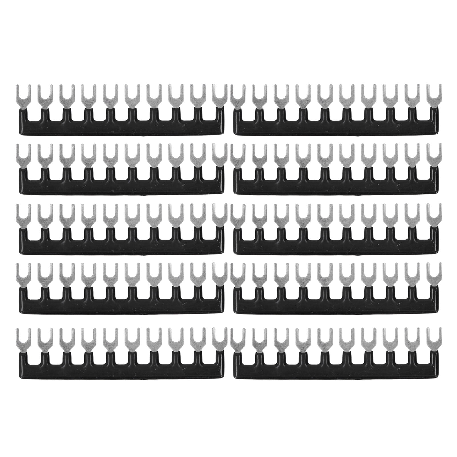 10Pcs Fork Type Terminal 8 Positions Barrier Strips Stripe Block with ...
