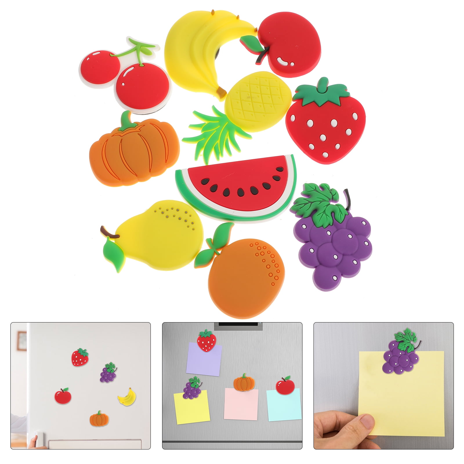 10Pcs Fruit Magnet Refrigerator Fruit Sticker Cartoon Refrigerator ...
