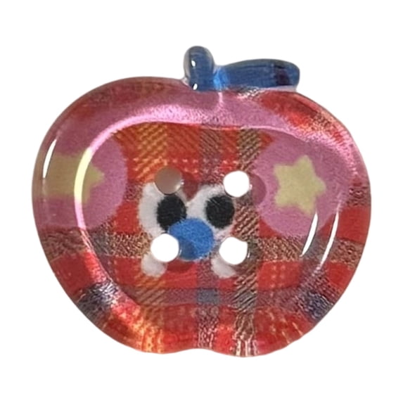 10Pcs Fruit Shape Acrylic Button 4 Hole Button 20mm Sewing Button for ...