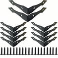 10Pcs Furniture Metal Corner Guards Vintage, Black Furniture Corner ...