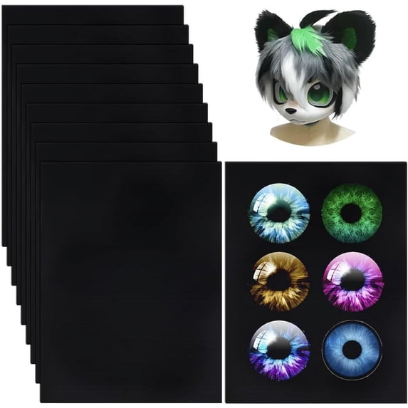 10Pcs Fursuit Eye Mesh 11.8x8.6 Inch Black Costume Eye Net 0.5mm PVC ...