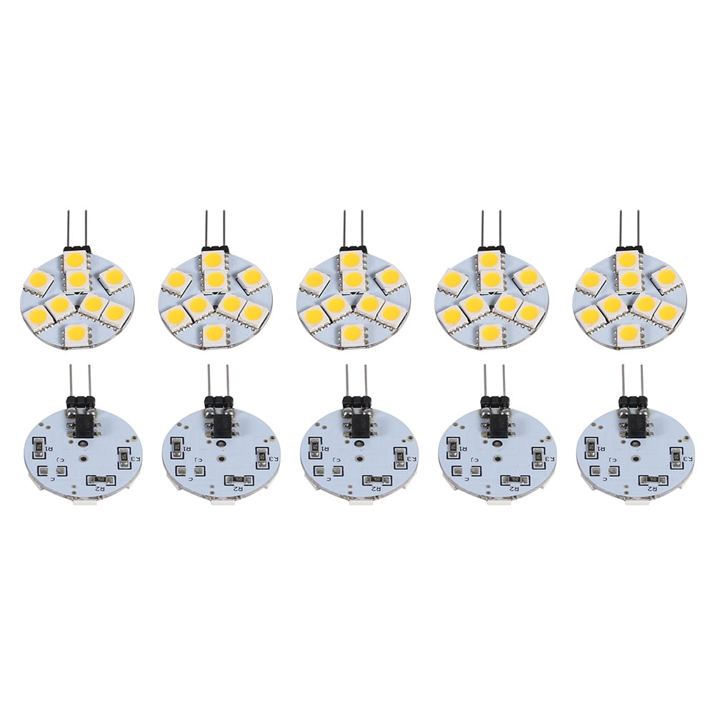 10Pcs G4 5050 SMD 9 LED DC 12V Spotlight Light Home Car Rading Lamp ...