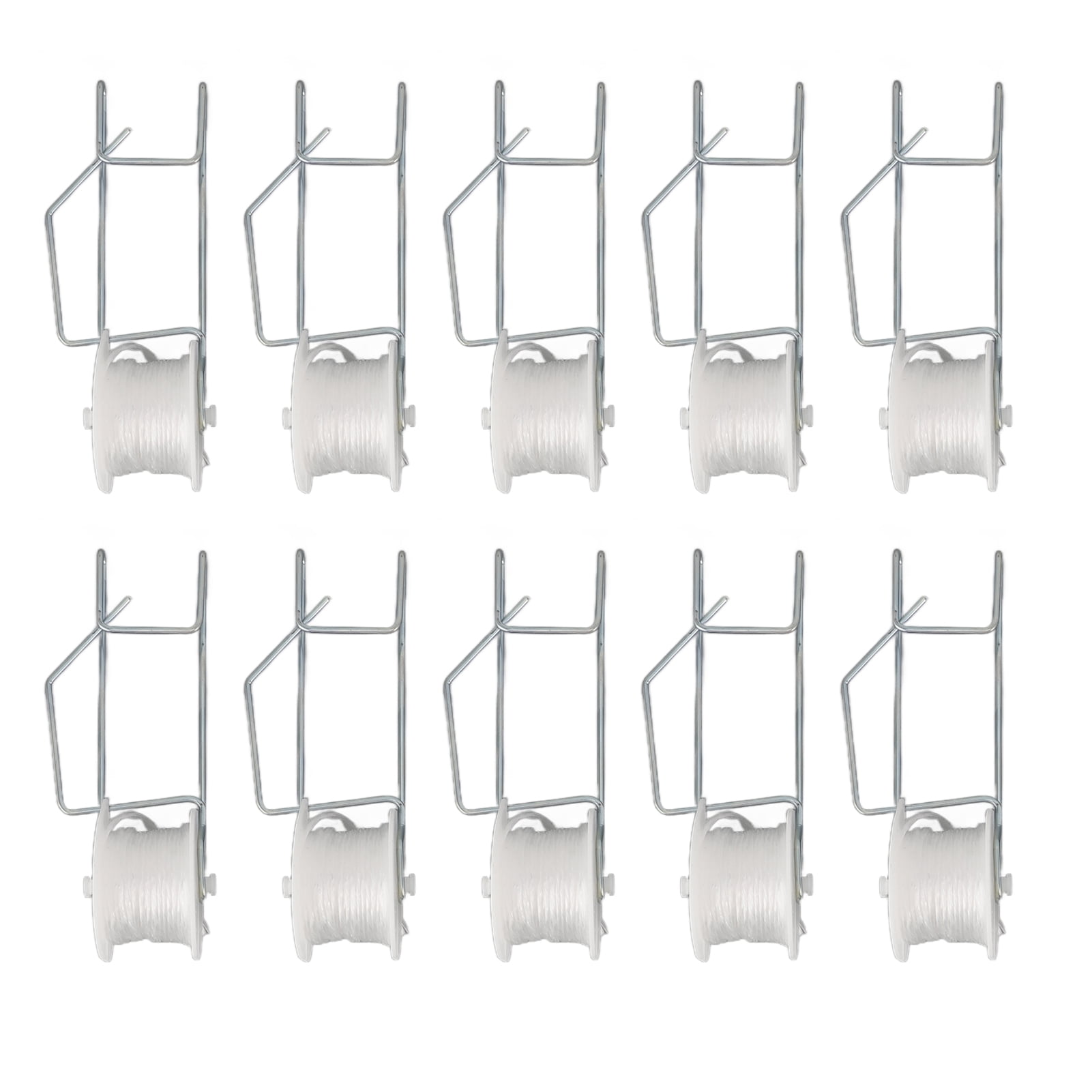 10Pcs Galvanized Steel Tomato Roller Hooks With 15m Heat PP Twine For ...