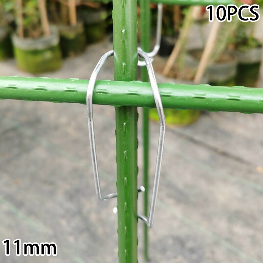 10Pcs Garden Pipe Support Fixing Clamp Connector Agriculture Wire Clip ...