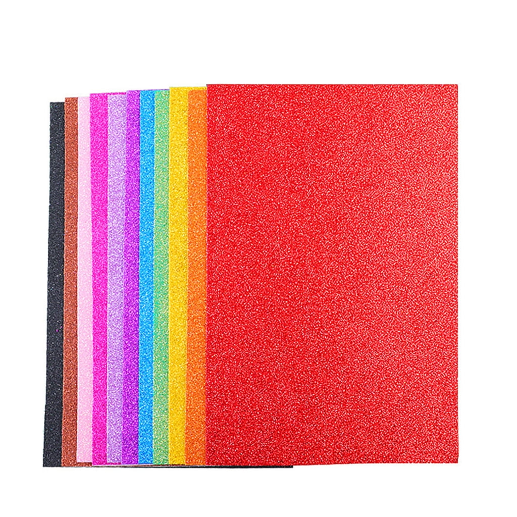 10Pcs Glittering Sponge Paper 2mm Thickness Adhesive Craft Paper ...