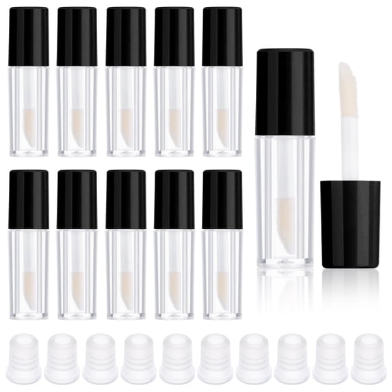 10Pcs Gloss Tubes Empty, 1.2ml Mini Refillable Balm Bottles Empty Gloss ...