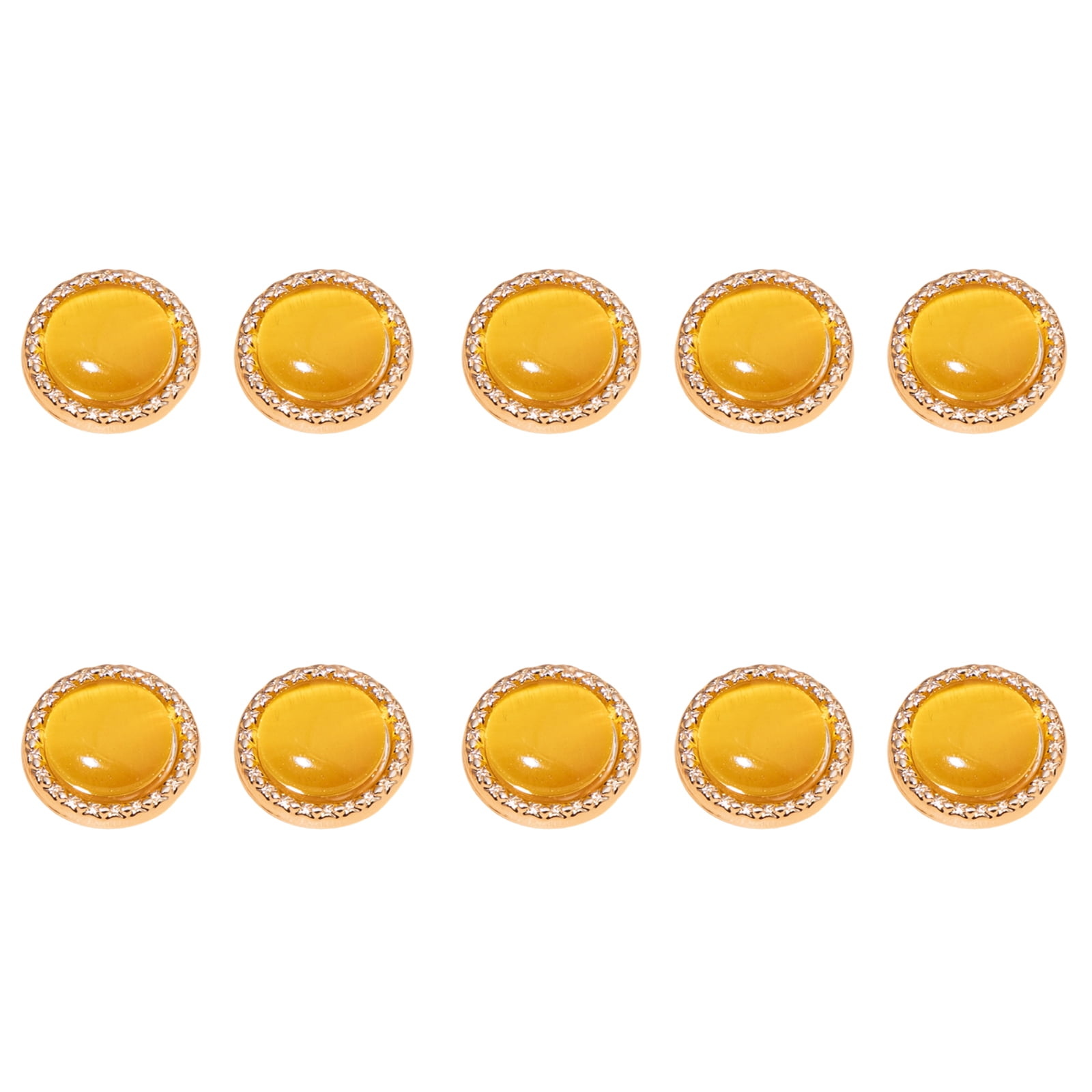 10Pcs Glossy Alloy Buttons Metal Sewing Buttons Fasteners For Garments ...