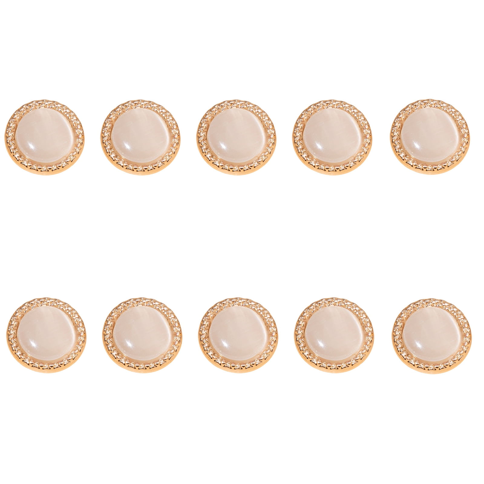 10Pcs Glossy Alloy Buttons Metal Sewing Buttons Fasteners For Garments ...