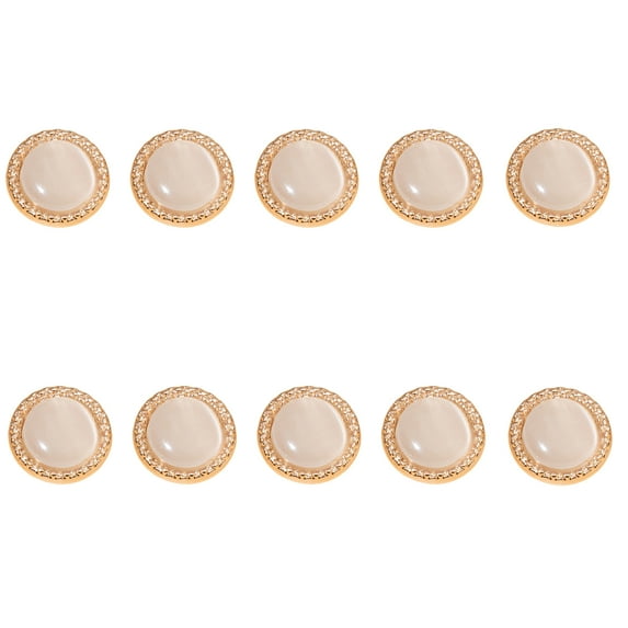 10Pcs Glossy Alloy Buttons Metal Sewing Buttons Fasteners For Garments ...
