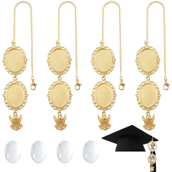 10Pcs Gold Graduation Caps Charms 2025 Years Grad Caps Charm Memorial ...