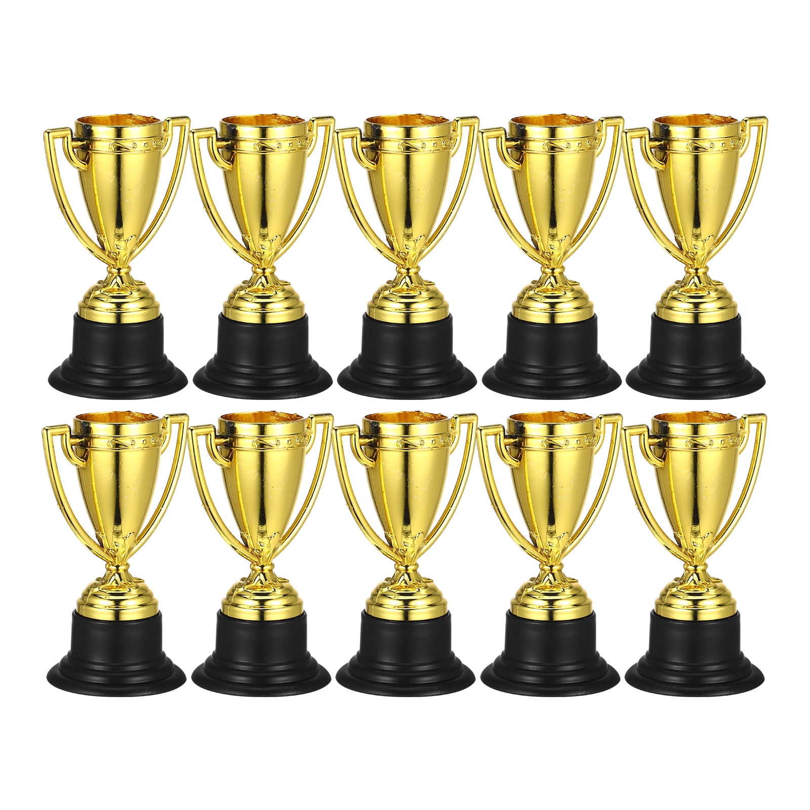Vosarea 10pcs Golden Mini Trophy Awards Plastic Reward Prizes for Kids ...