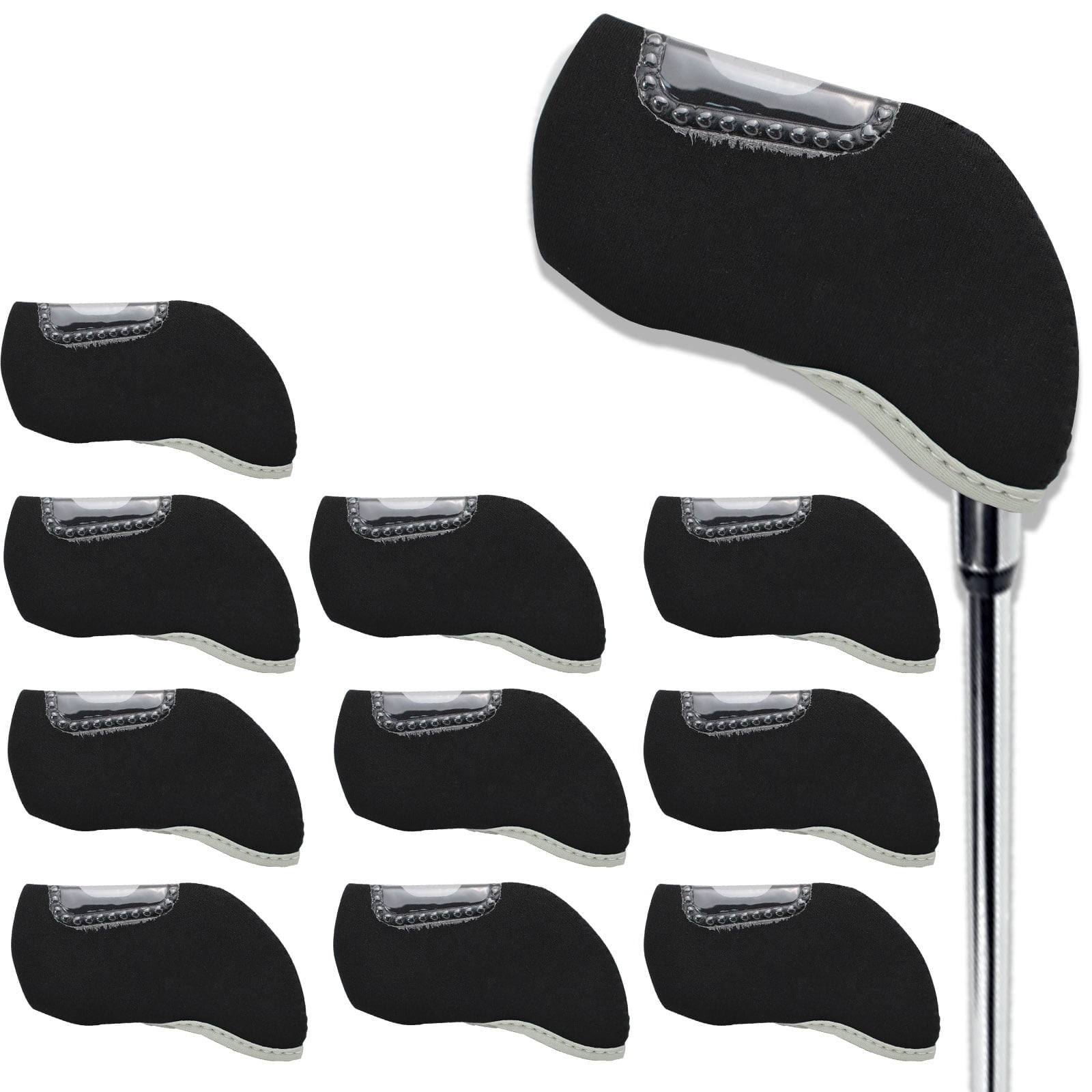 10Pcs Golf Covers Golf Wedge Headcovers Golf Club with See Through ...