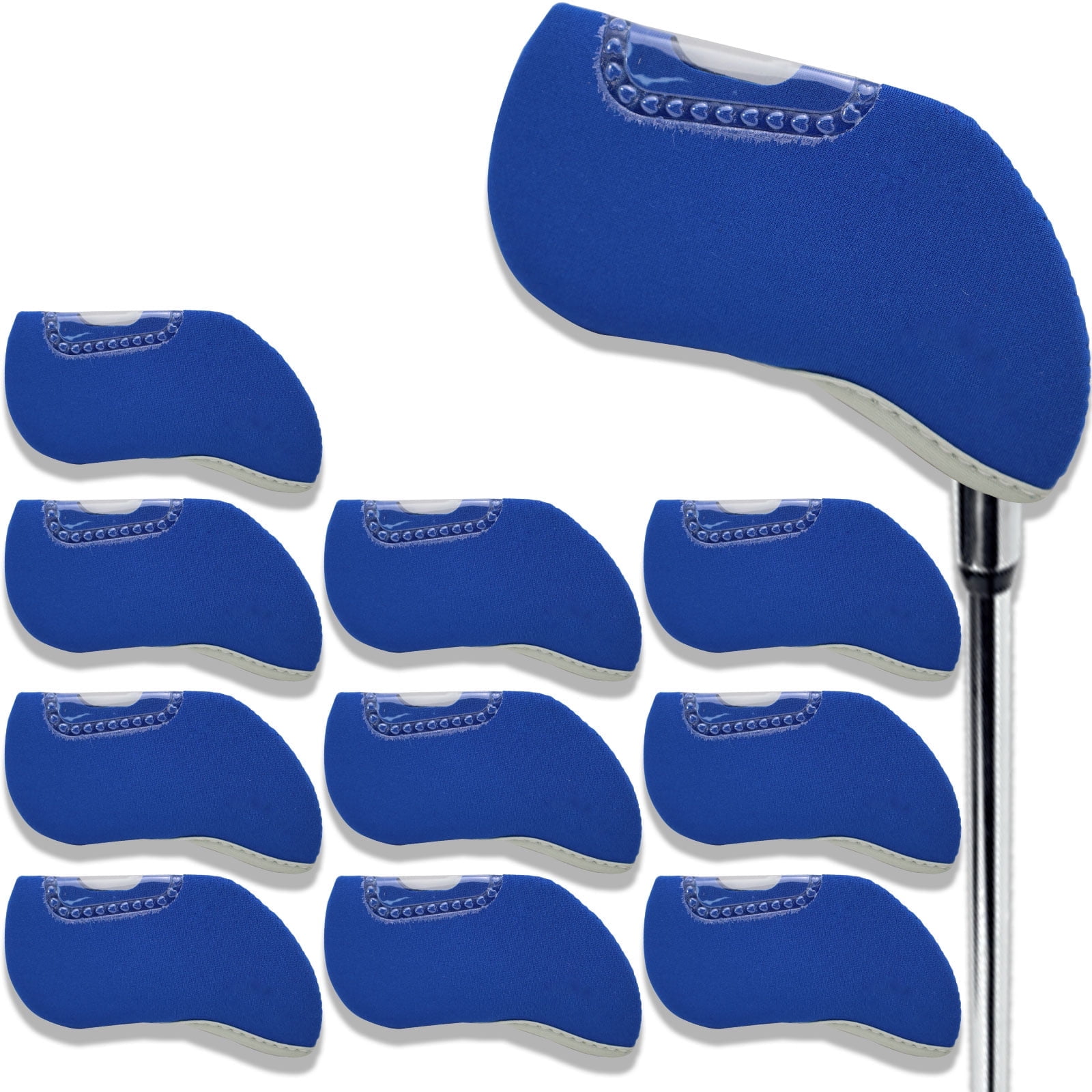 10Pcs Golf Covers Golf Wedge Headcovers Golf Club with See Through ...