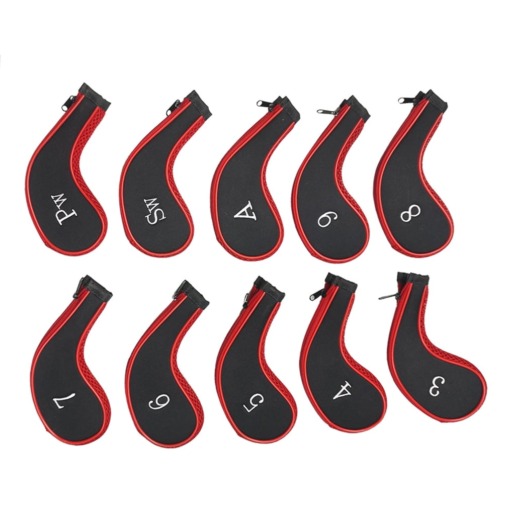 10Pcs Golf Head Headcover Set, Mesh Fabric Golf Iron Head Cover Golf ...