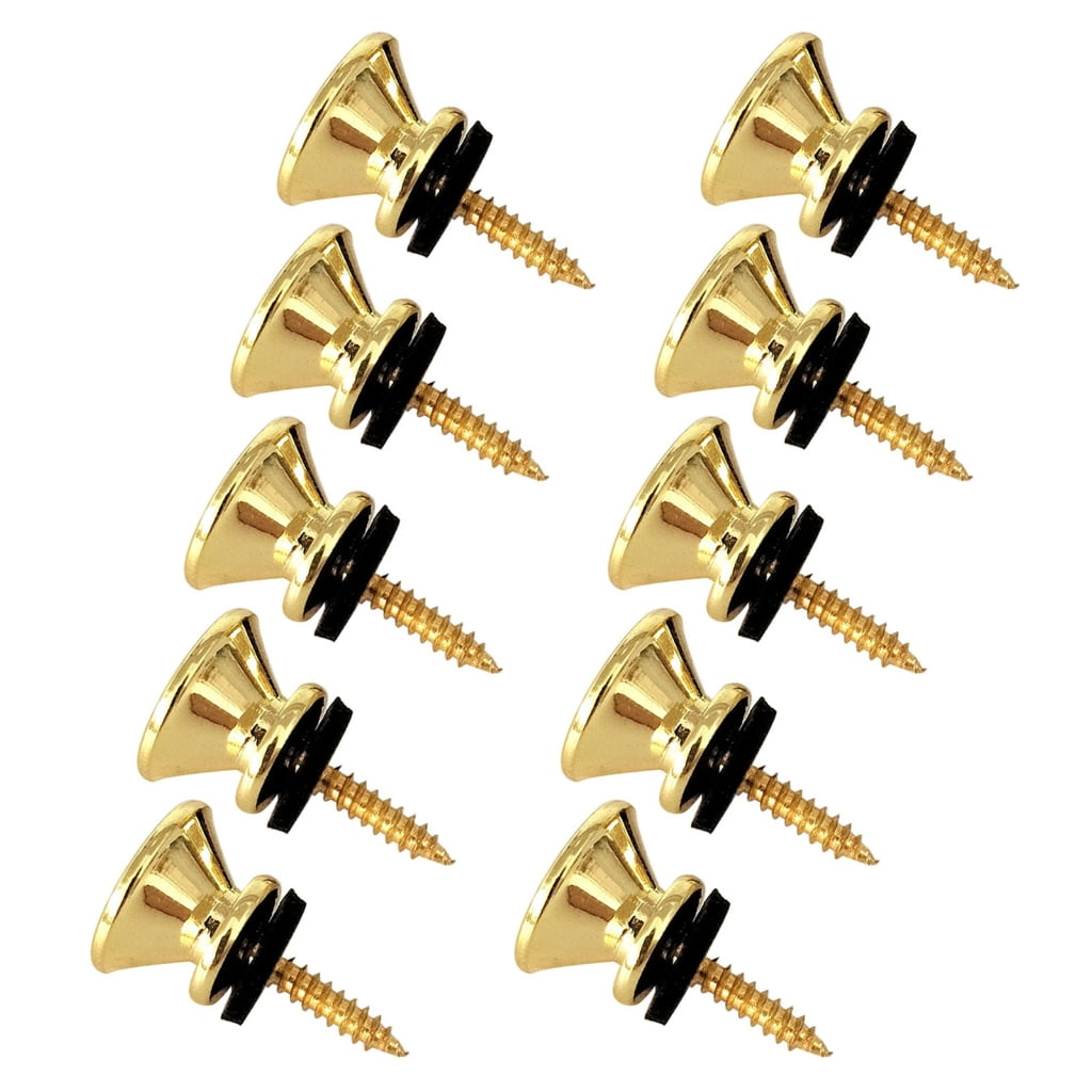 10Pcs Guitar Strap Lock Buttons Metal End Pin Security Straplocks Belt ...