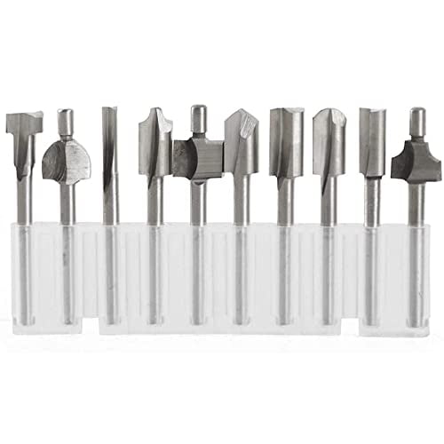 10Pcs HSS Router Bits 1/8"(3mm) Shank Carbide Engraving Bit Set Fit ...