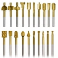 10Pcs HSS Router Carbide Engraving Bits & 10Pcs Router Bit with 1/8 ...