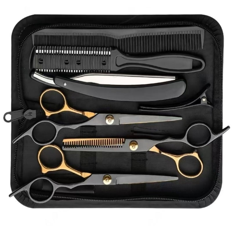 10Pcs Hair Cutting Scissors Shears Kits Professional Hairdressing ...