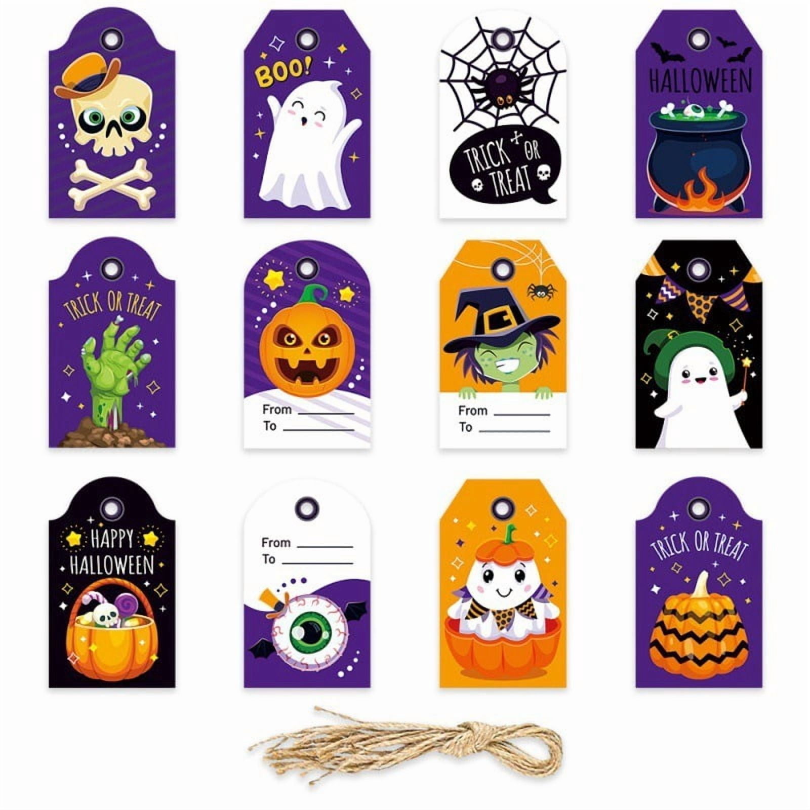 10Pcs Halloween Party Decoration Hang Tags – Paper Gift Tags & Cards ...
