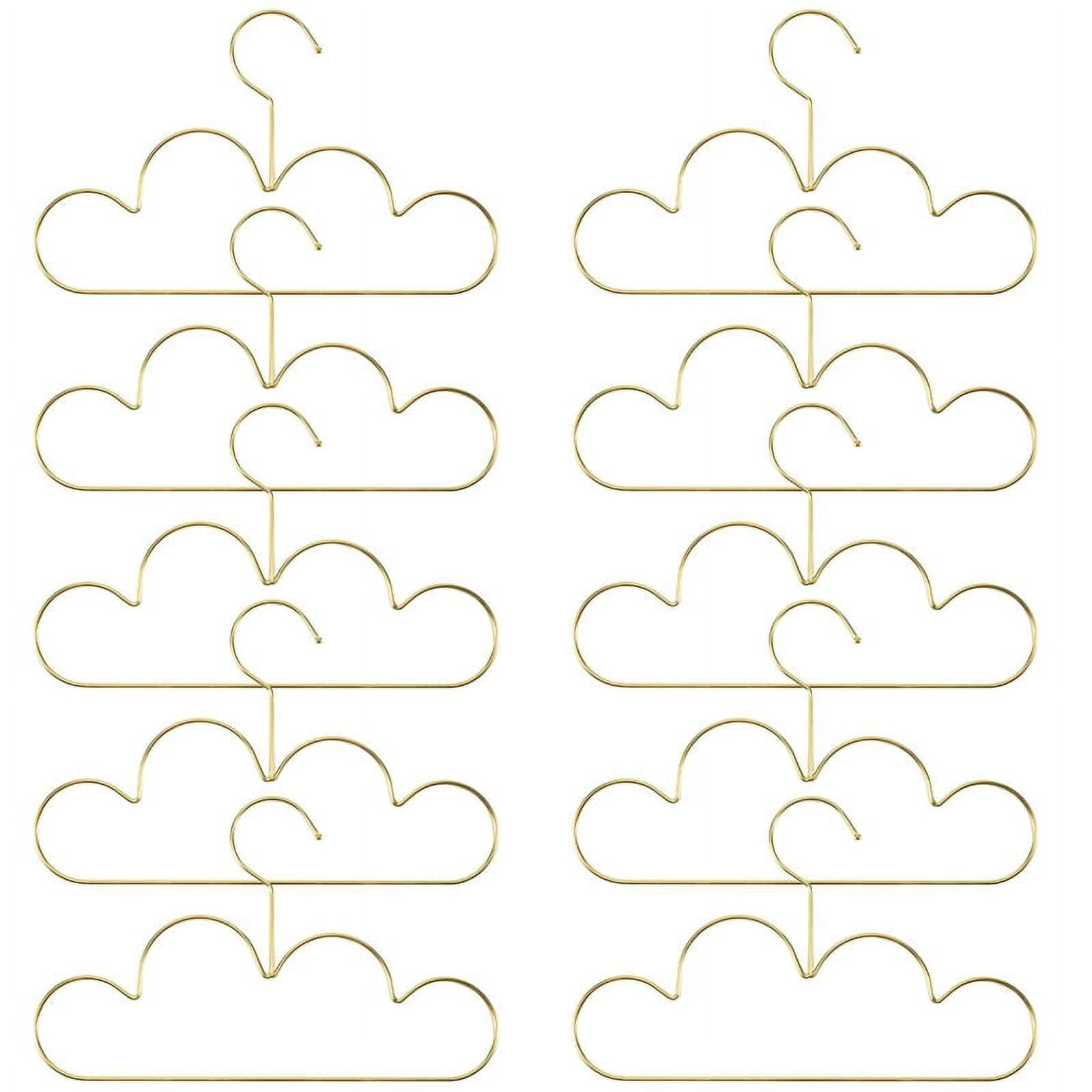 10Pcs Hangers Non Slip Metal Toddlers Clothes Hanger Golden Kids Cloud ...