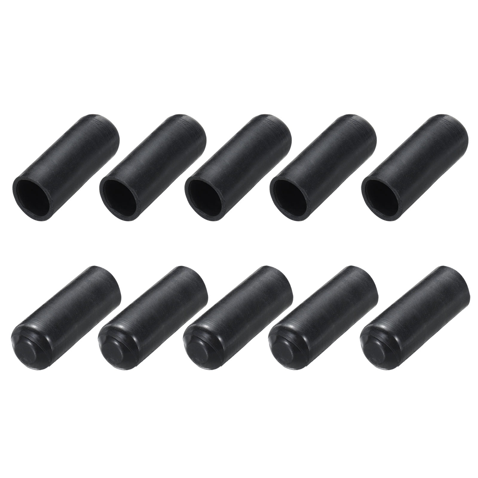 10Pcs Heat Shrink End Cap 10mm ID x 30mm L 2:1 Ratio Heat Shrink Tubing ...