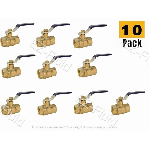 10Pcs Heavy Duty 1/2" FIP Female Threaded Full Port Water ShutOff Ball ...
