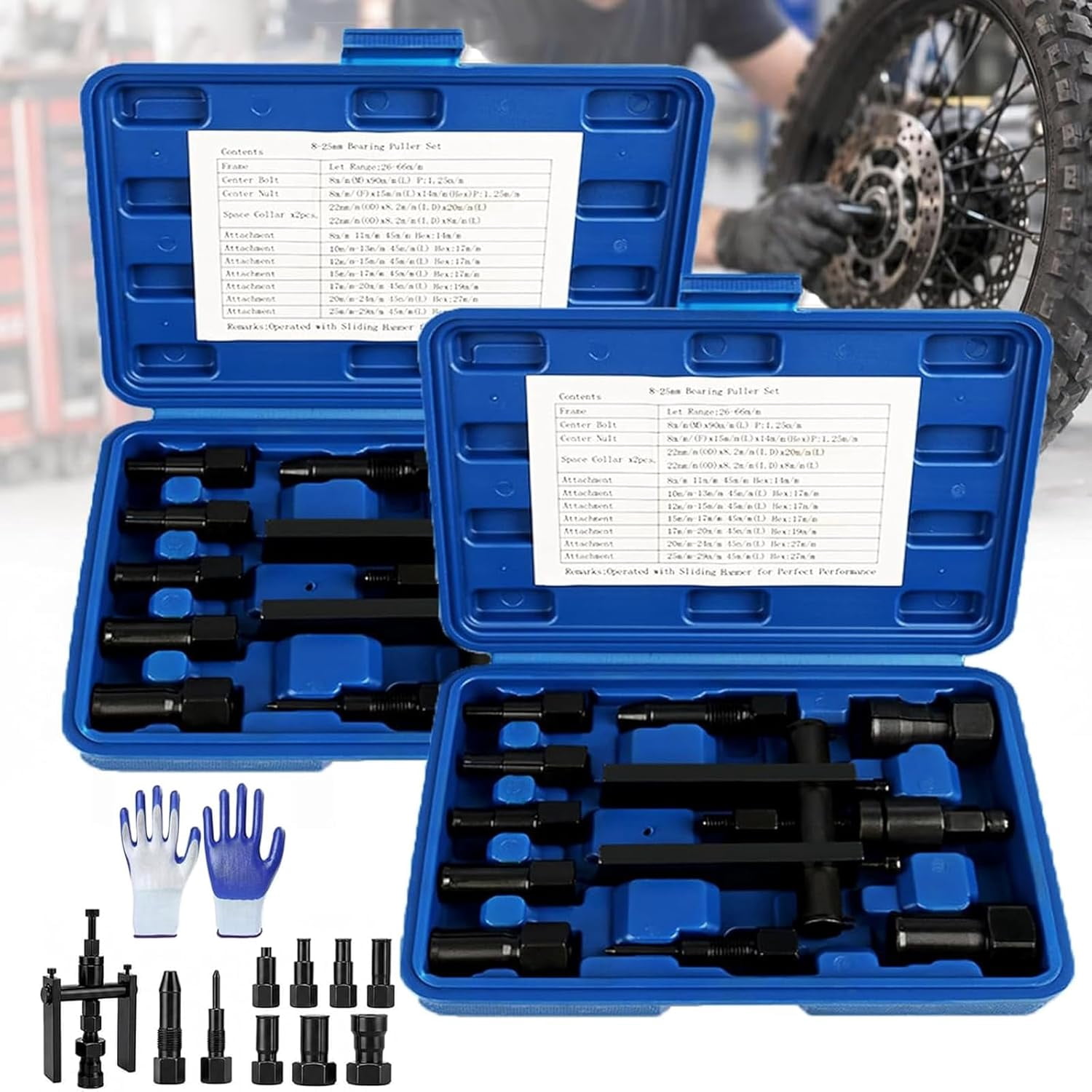 10Pcs Heavy Duty Blind Hole Bearing Puller Tool Set, Internal Bearing ...
