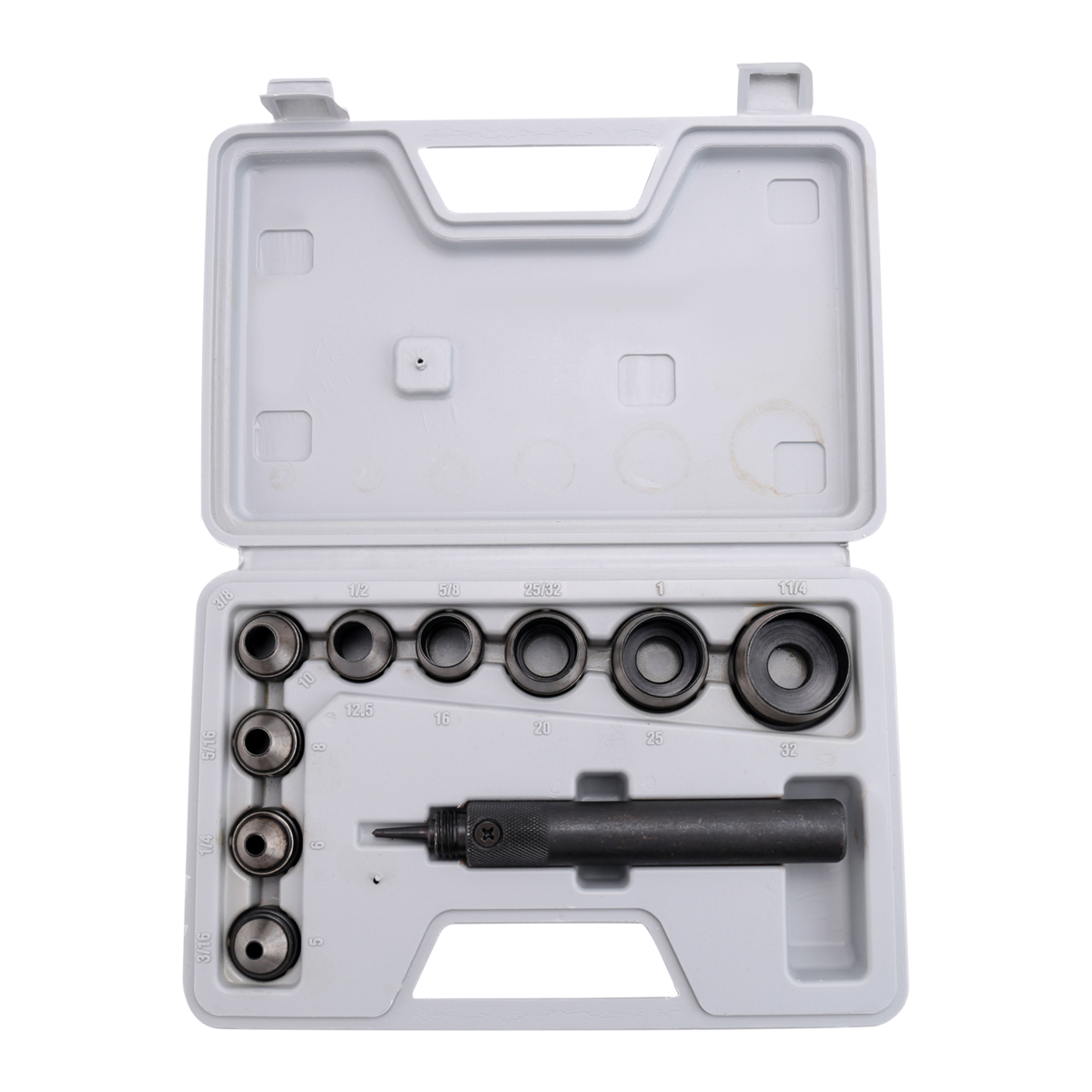 10Pcs Heavy Duty Hollow Punch Kit Set Gasket Leather Rubber Punching ...