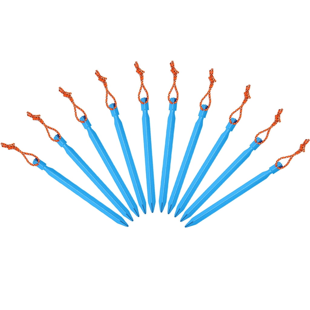 10Pcs Heavy Duty Tent Peg With Wind Rope for Canopys, Camping, Hikings ...