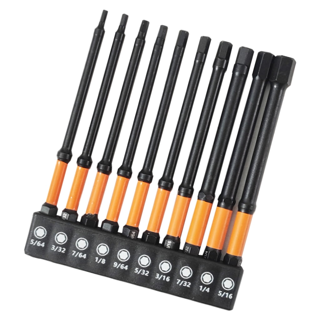 10Pcs Hexagon Screwdriver Long Bit Set Allen Wrenches Drill Bit Set ...