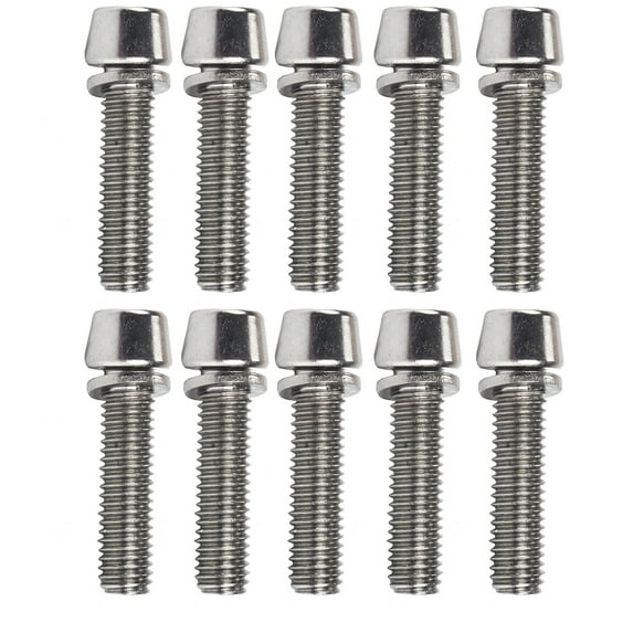 10Pcs High Precisions Steels Bicycles Stem Screw Bike Stem Bolts M6x20mm Bike Stem Fixed Screws ...