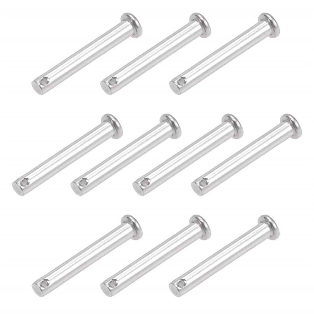 10Pcs High Quality 304 Stainless Steel Steel Clevis Pins T Shape Single Hole Clevis Pins Flat ...