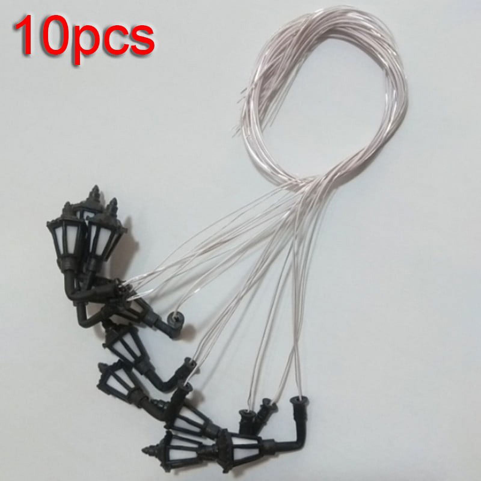10pcs HO Scale 1:100 Model Street Lights Railway 3v Led Lamppost Wall ...