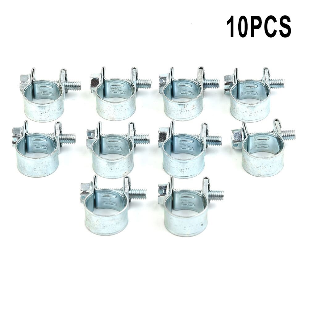 10Pcs Hose Fuel Hose Clip 7-9mm 9-11mm Carbon Steel Oil Water CPU Air ...