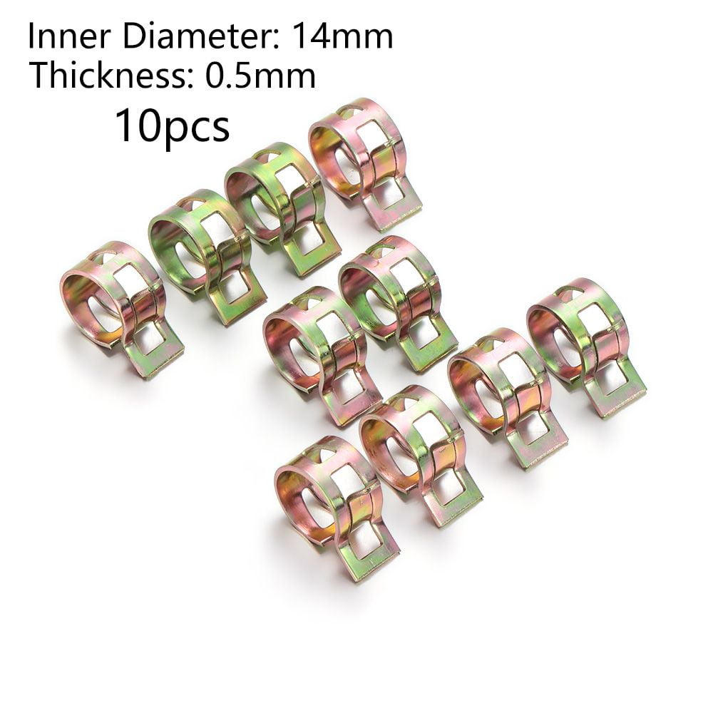 10Pcs Hot 5-16mm Galvanized Tube Clamp Fuel Oil Line Water Hose Pipe ...