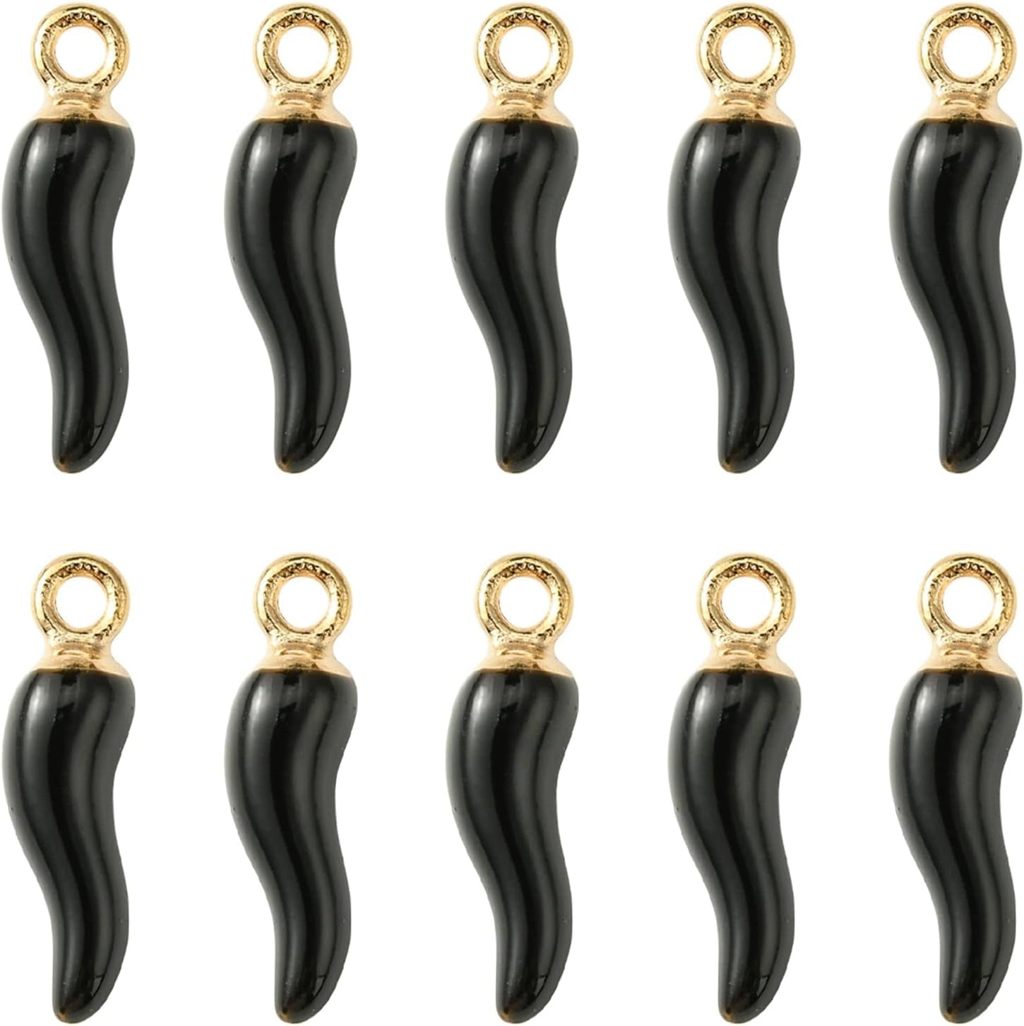 10Pcs Hot Horn Alloy Enamel Pendants Horn Cornicello Charms Pendant ...