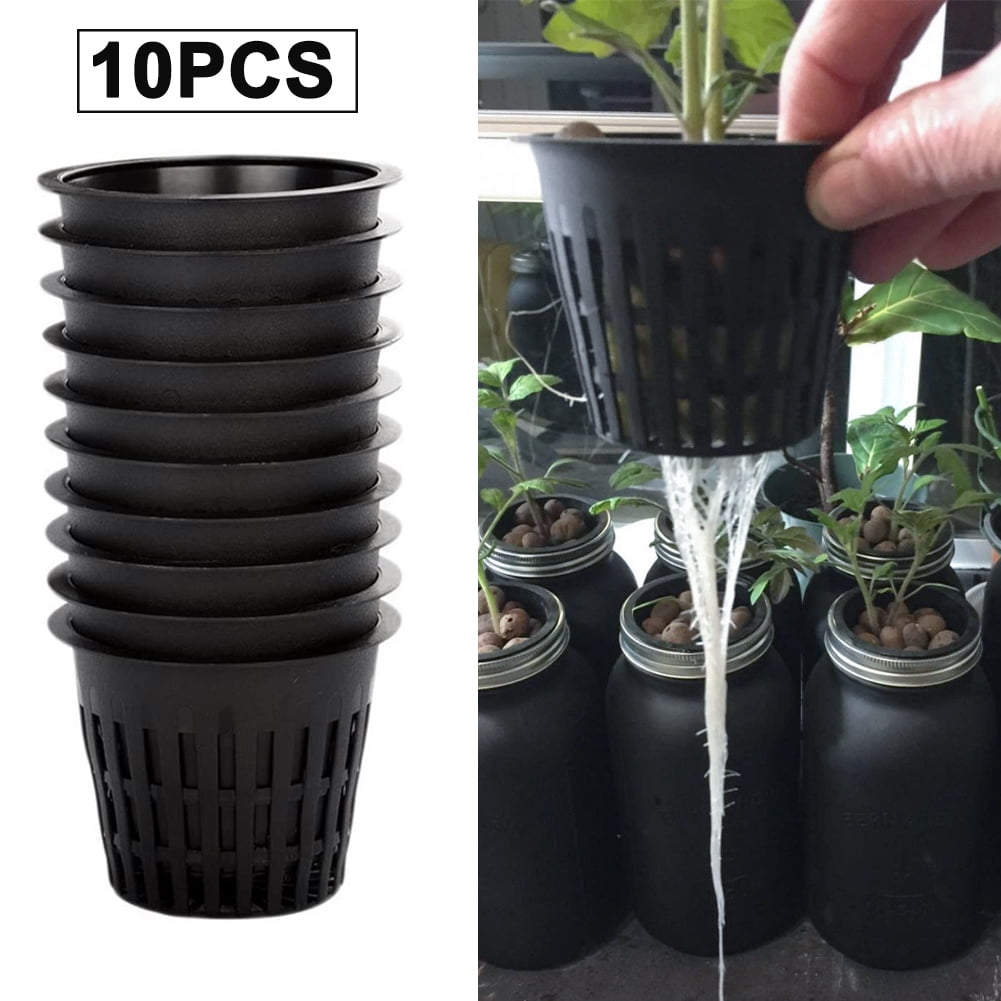 10Pcs Hydroponics Cups Plastic Net Cups PotsOrchids Hydroponic ...