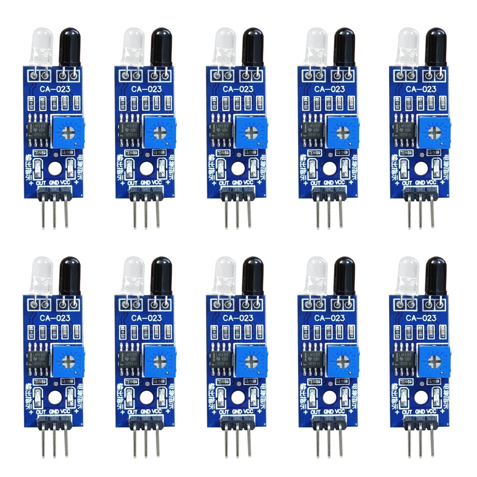 10Pcs IR 3 Wire Flame Detection Sensors Module IR Flame Sensors Module ...