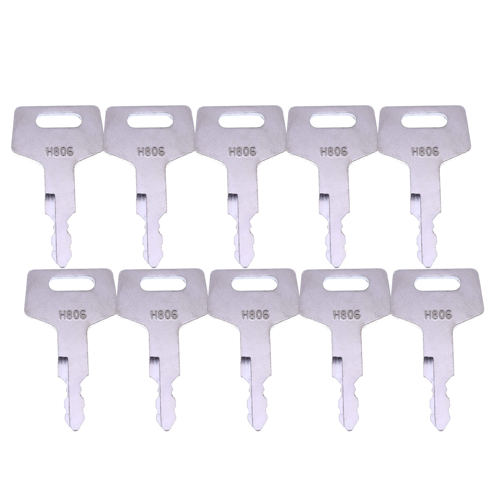 10Pcs Ignition Keys H806 Heavy Equipment Key for Takeuchi Hitachi Gehl ...