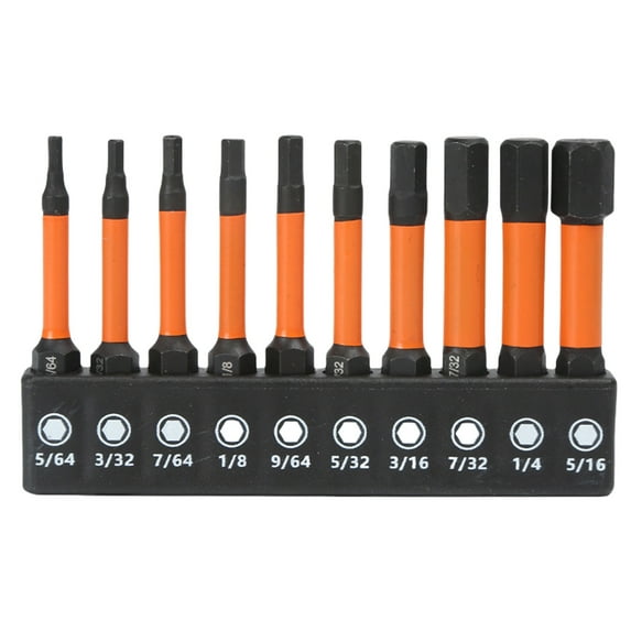 10Pcs Impacts Hexagon Head Allen Wrenches Drill Bit Set Steel Hexagon ...