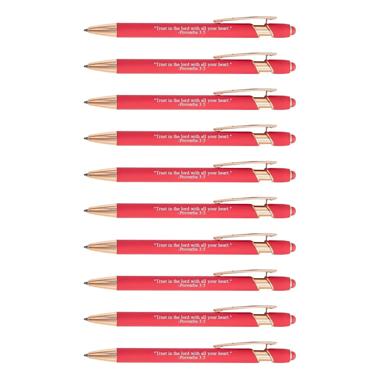 10Pcs Inspirational Bible Quotes Ballpoint Pens Plastic Retractable ...