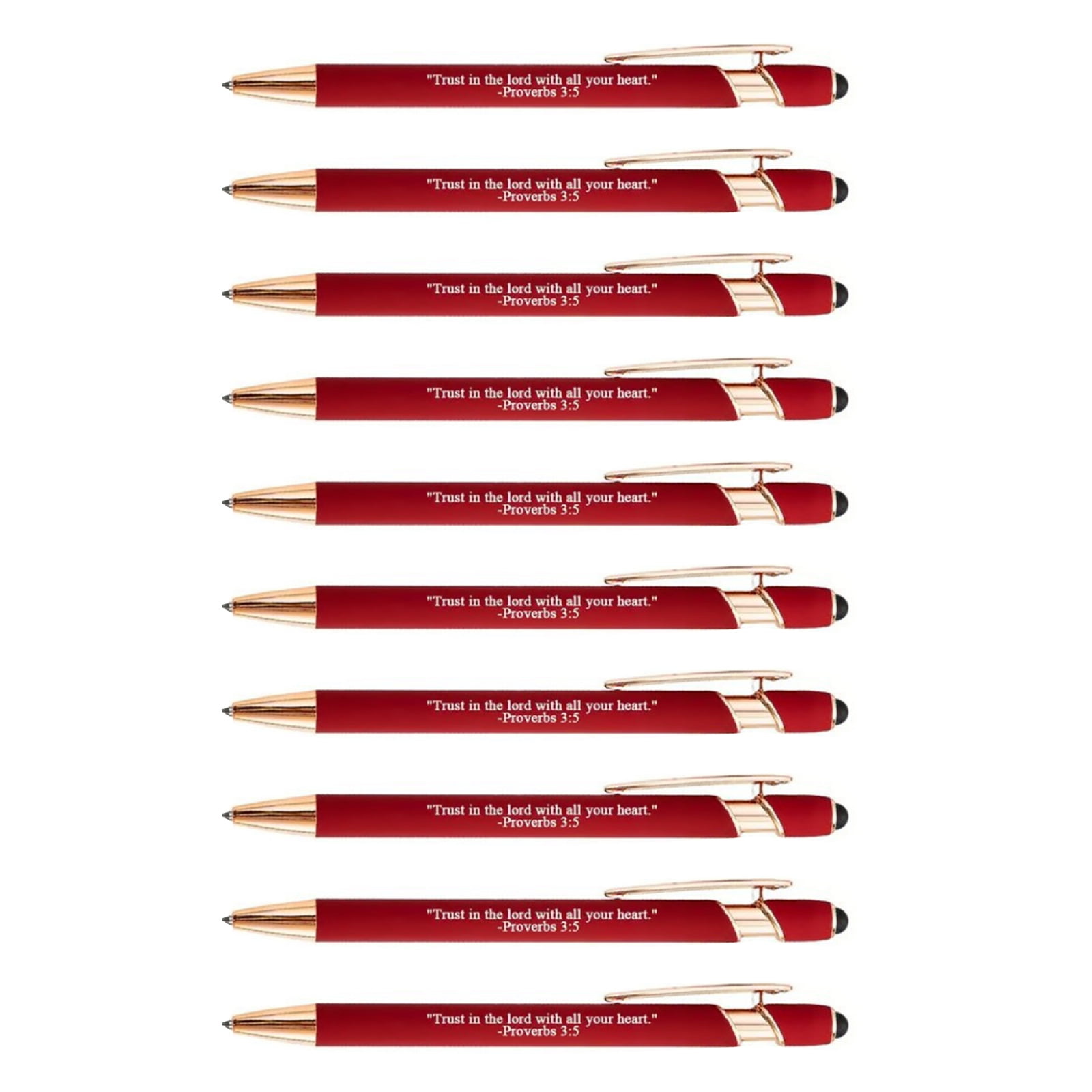 10Pcs Inspirational Bible Quotes Ballpoint Pens Plastic Retractable ...
