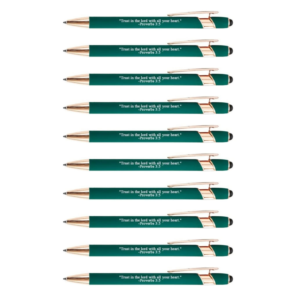 10Pcs Inspirational Bible Verse Ballpoint Pens Ergonomic Grip Plastic ...