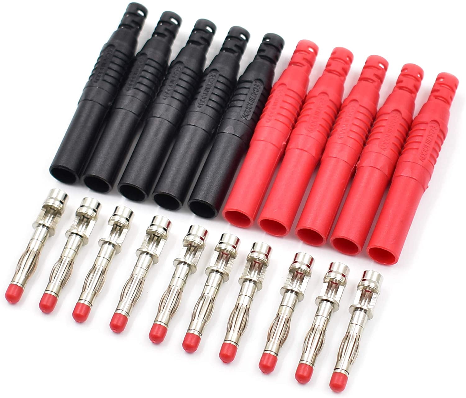 10Pcs Insulated Safety Straight Seal Protection Shrouded 4mm Banana ...
