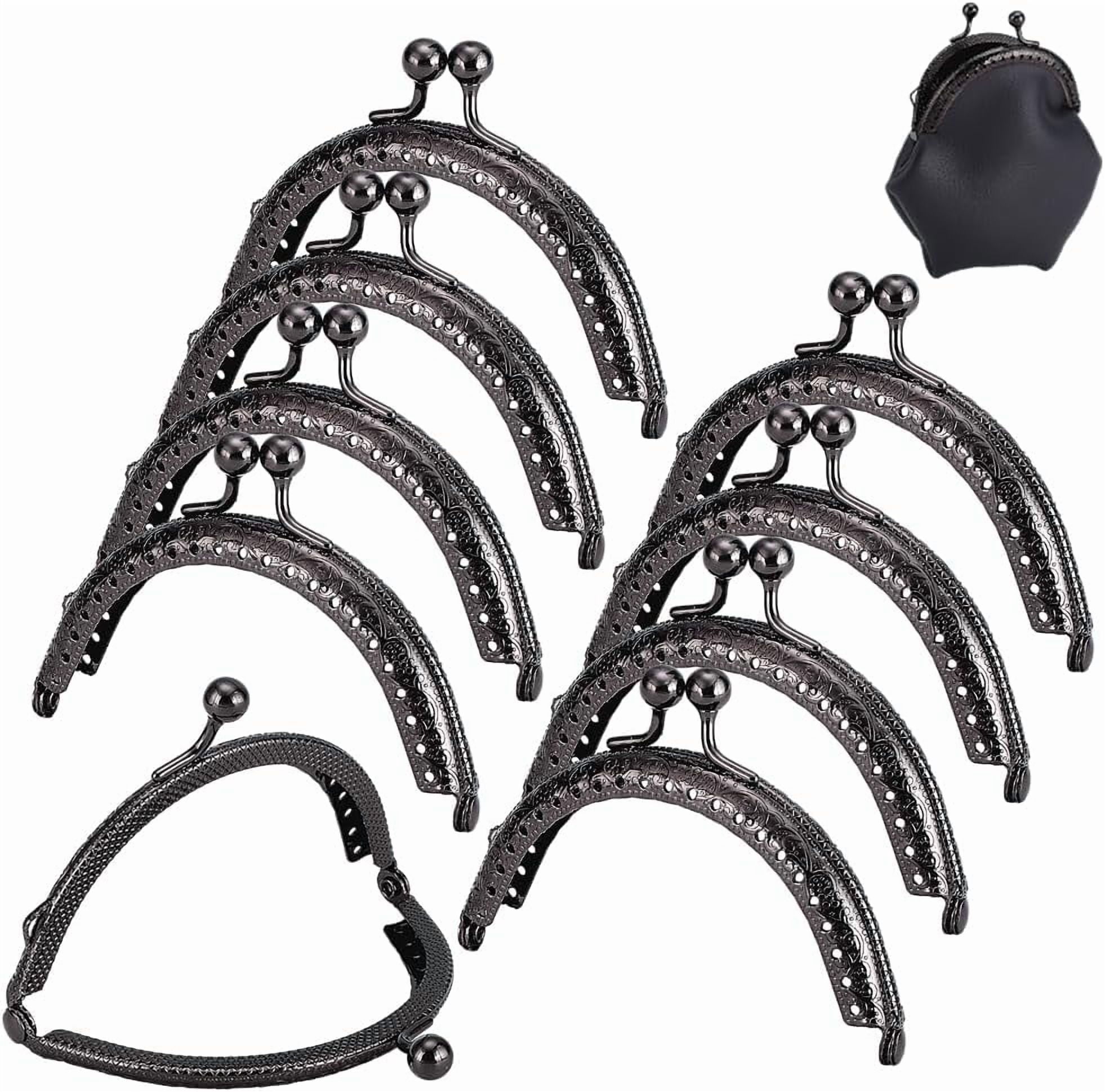 10Pcs Iron Purse Handle Frame For Bag Sewing Craft Tailor Gunmetal ...