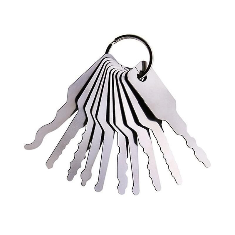 10Pcs Jiggler Keys Auto Car locks Etc Stainless Steel Lock Open Repair ...