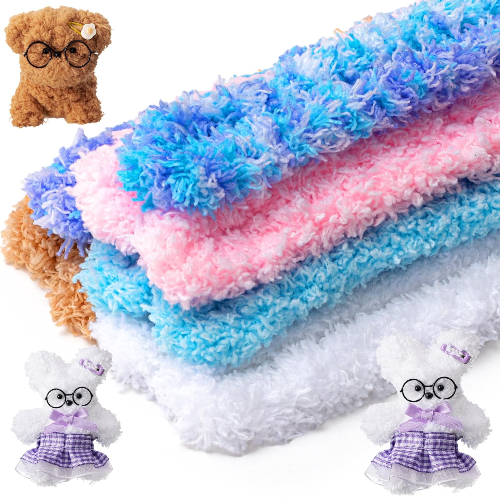 10Pcs Jumbo Coral Fleece Material Pipe Cleaners Chenille Stems Pipe ...